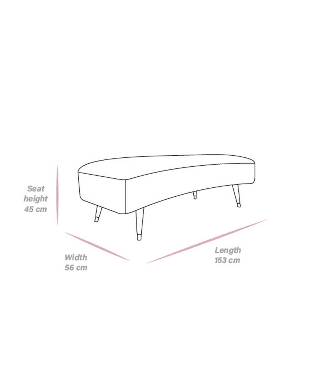 Mimosa / Linen Embroidered Fattouch Benchwith Wood Frame - Bokja