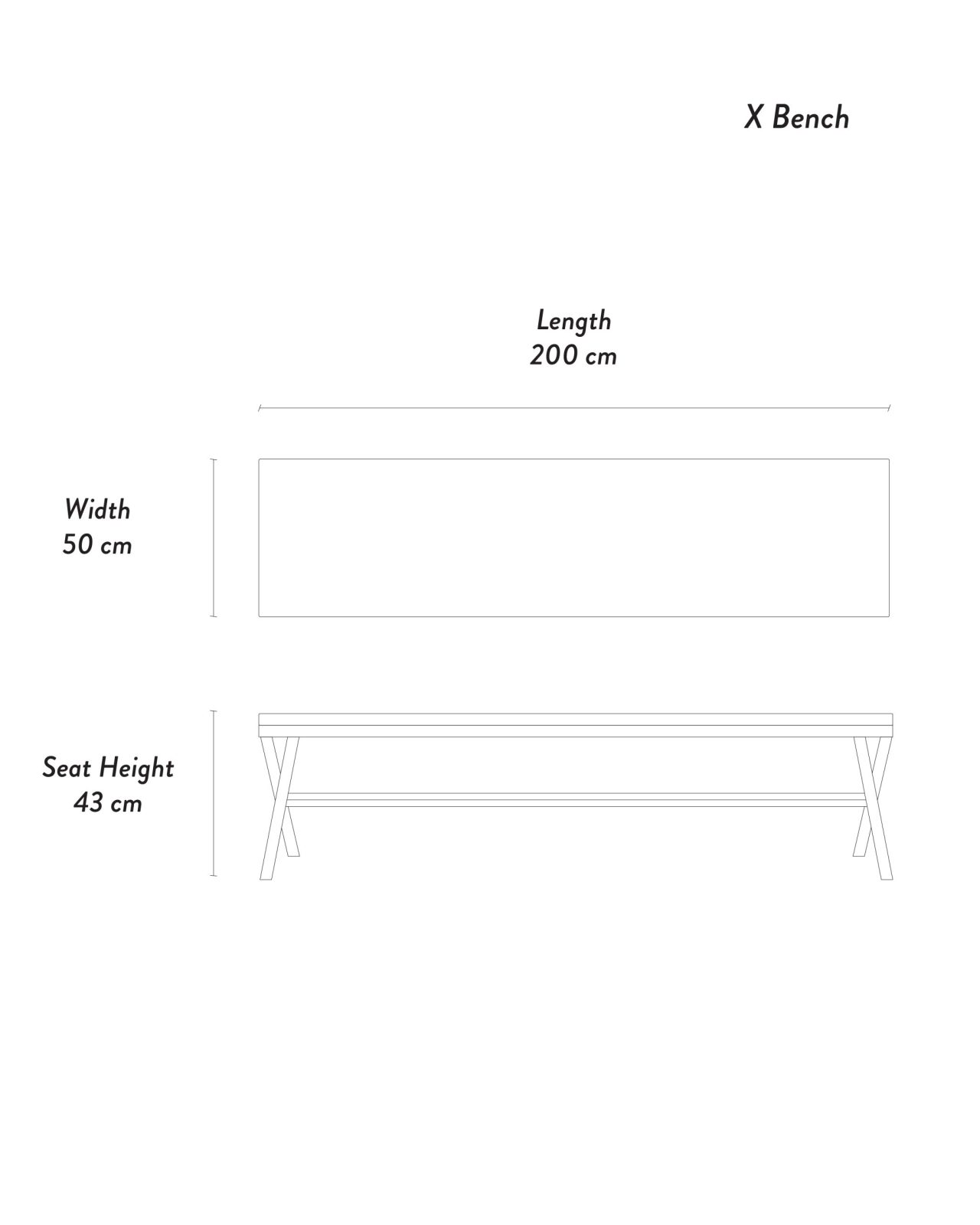 Verde Zak / Green Linen Embroidered X Bench with Metal Frame - Bokja